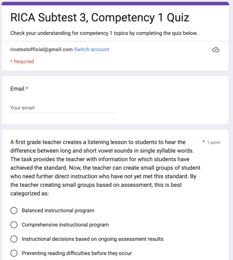 RICA Test – RICA Test
